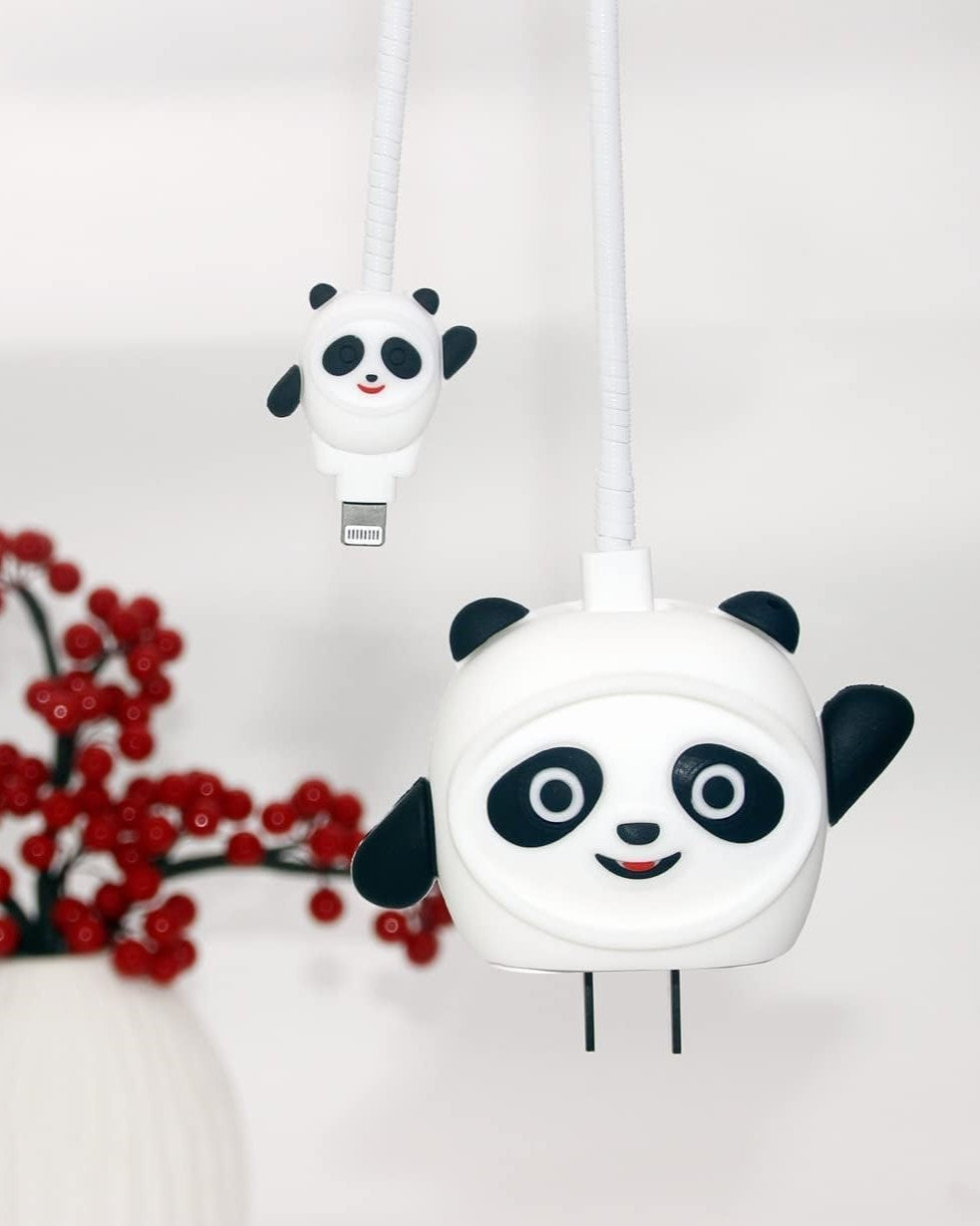 White Panda - iPhone Charger Case and Cable Protector – Household