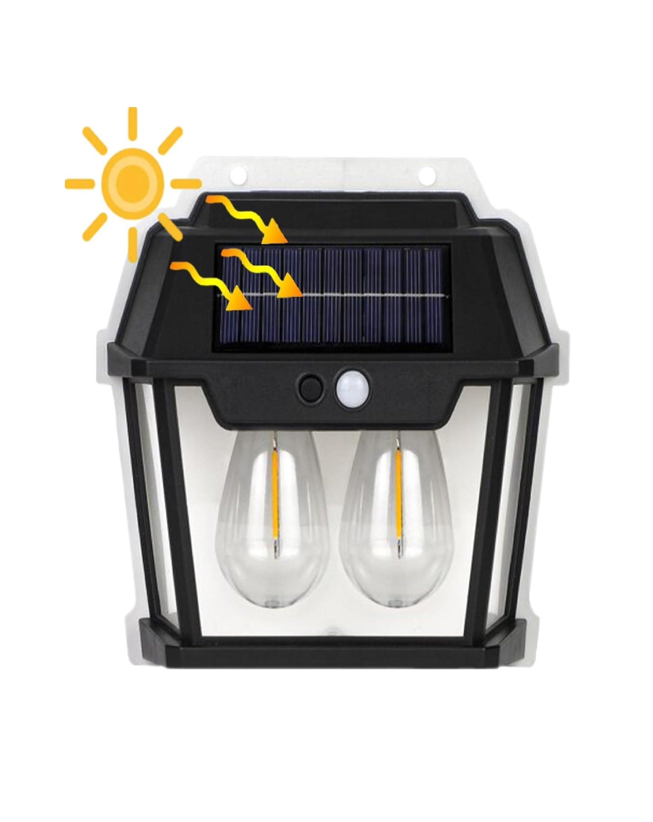 Dual Bulb Solar Interaction Outdoor Wall Lamp – Household